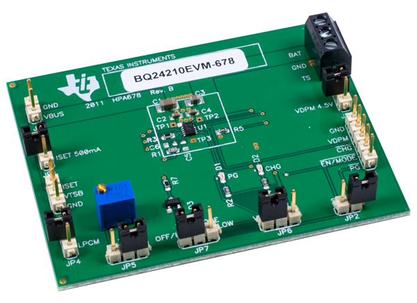 BQ24210 / BQ24650 Solar Charger Evaluation Modules - TI | Mouser