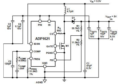 ADP1621 DC-to-DC Controller - ADI | Mouser