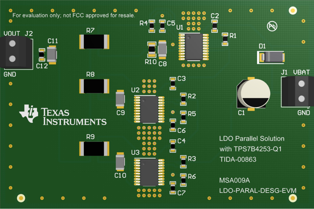 LDO-PARAL-DESG-EVM LDO Parallel Solution EVM - TI | Mouser