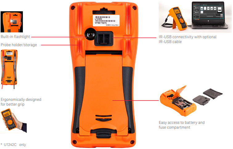 U1240C Series Handheld Digital Multimeters - Keysight Technologies | Mouser