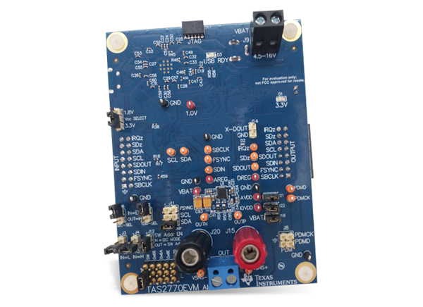 TAS2770EVM Audio Amplifier Evaluation Module - TI | Mouser