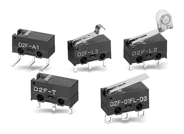 D2F Ultra Subminiature Basic Switches - Omron Electronics | Mouser