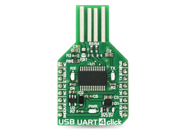 USB UART 4 Click Board - Mikroe | Mouser