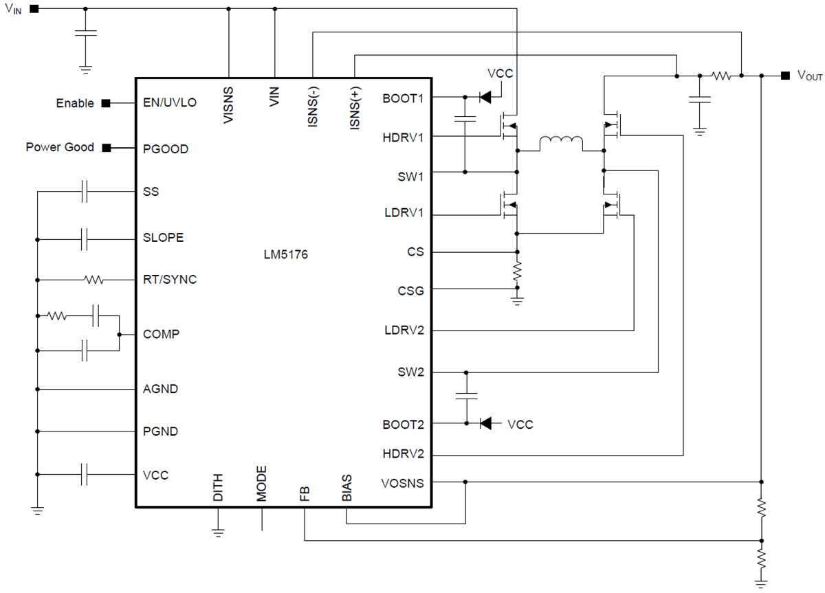 LM5176-Q1 Synchronous Buck-Boost DC/DC Controller - TI | Mouser