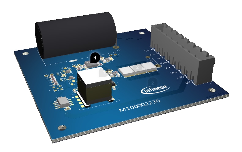 EVAL_1EDF_G1B_HB_GAN Evaluation Board - Infineon Technologies | Mouser