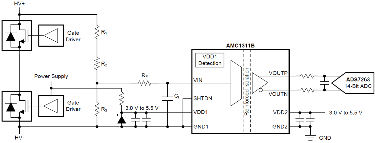 AMC1311/AMC1311-Q1 Reinforced Isolated Amplifiers - TI | Mouser