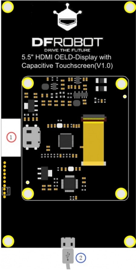 5.5" Mini-HDMI OLED Display - DFRobot | Mouser