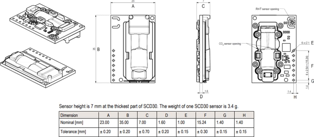 SCD30 Sensor Module - Sensirion | Mouser