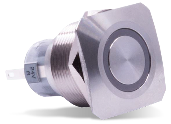 PVS7 Square Bezel Anti-Vandal Pushbutton Switches - E-Switch | Mouser