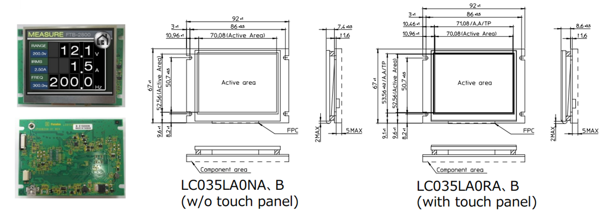 LC Series Command Type TFT-LCD Modules - Futaba | Mouser