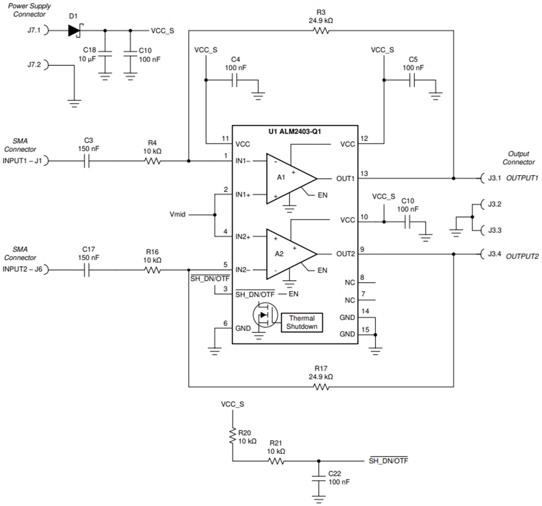 ALM2403Q1EVM Op Amp Evaluation Module (EVM) - TI | Mouser