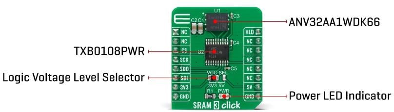 SRAM 3 Click - Mikroe | Mouser