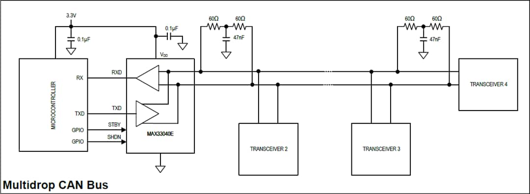MAX33040E CAN Transceiver - ADI | Mouser