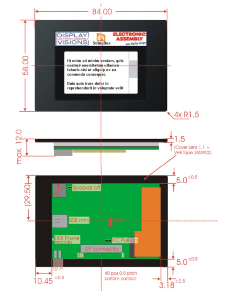 2-inch/2.8-inch/3.5-inch/4.3-inch uniTFTs Smaller Display Modules ...