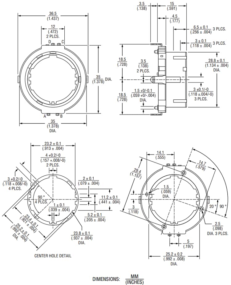 PER35 Long-Life Incremental Ring Encoder - Bourns | Mouser