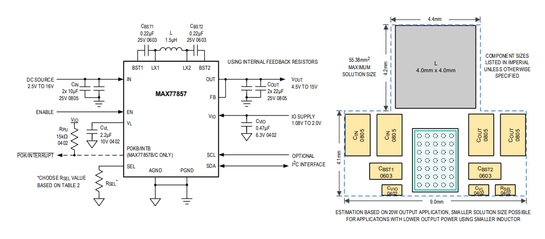 MAX77857 Buck-Boost Converters - Analog Devices / Maxim Integrated | Mouser