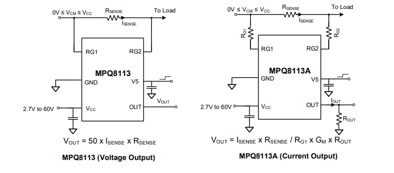 MPQ811x High-Side Current-Sense Amplifiers - MPS | Mouser