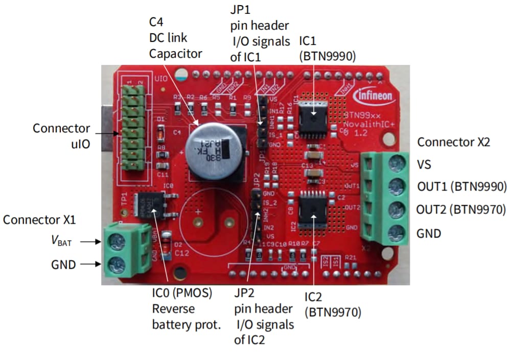 DCSHIELDBTN9970LVTOBO1 DC-Motor Control Shield - Infineon Technologies ...