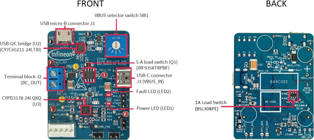 CY4535 EZ-PD™ BCR LITE Evaluation Kit - Infineon Technologies | Mouser