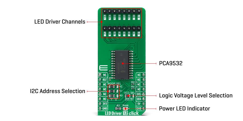 LED Driver 12 Click - Mikroe | Mouser