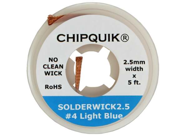 2.5mm Solder Wick - No Clean - Chip Quik | Mouser