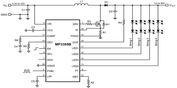 MP3385B Step-Up Controllers - MPS | Mouser