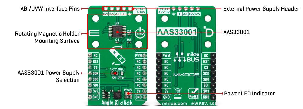 MIKROE-5576 Angle 9 Click - Mikroe | Mouser