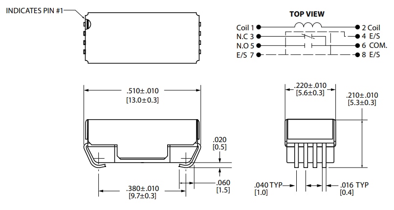 9853 Series Surface Mount Reed Relays - Coto | Mouser