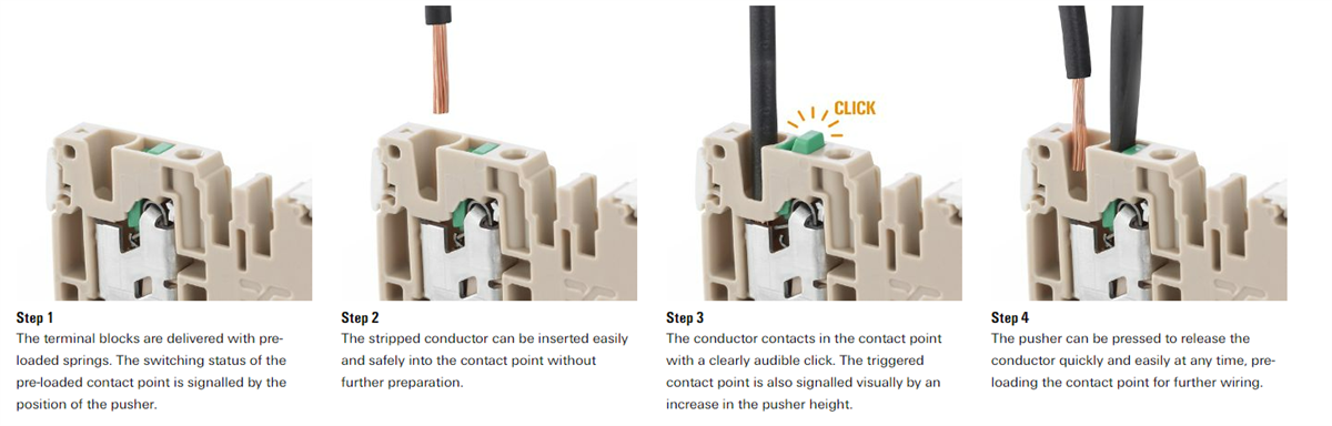 Klippon® Connect SNAP IN Terminal Blocks - Weidmuller | Mouser