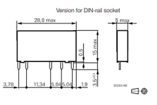 Slimline SNR Series PCB Relays - TE Connectivity / Schrack | Mouser
