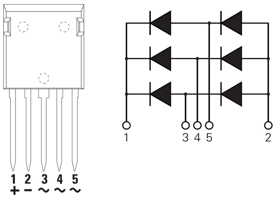 DPF30U200FC 200V 30A 3-Phase Bridge Rectifier - IXYS | Mouser
