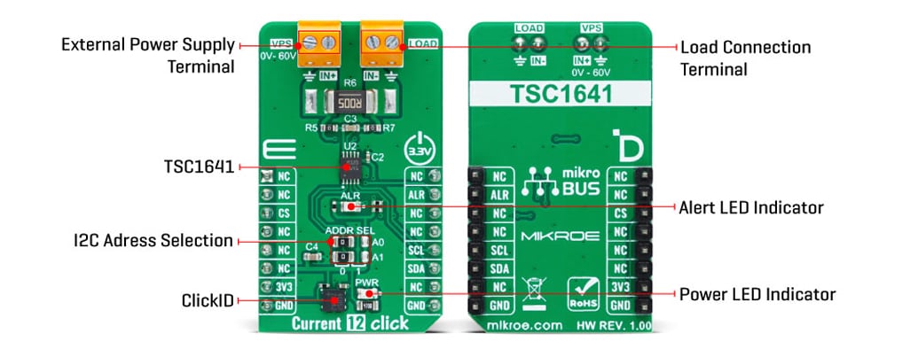 MIKROE-6065 Current 12 Click - Mikroe | Mouser
