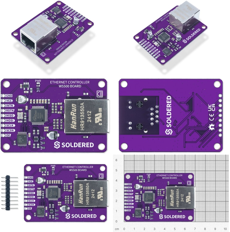 333039 Ethernet Controller W5500 Board - Soldered | Mouser
