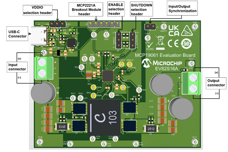 MCP19061 4-Switch Buck-Boost Eval Board (EV82S16A) - Microchip ...