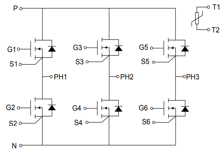 M1P45M12W2-1LA ACEPACK DMT‑32 Power Module - STMicro | Mouser