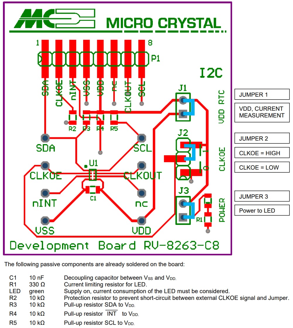 RV-8263-C8 Evaluation Board - Micro Crystal | Mouser