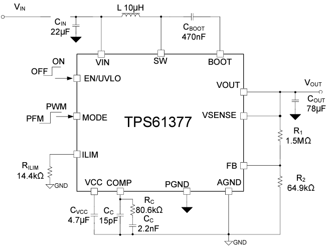 TPS61377 Synchronous Boost Converters - TI | Mouser