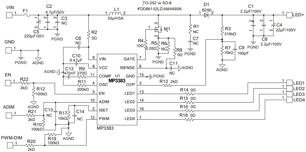 EV3383-S-00A WLED Controller Evaluation Board - MPS | Mouser