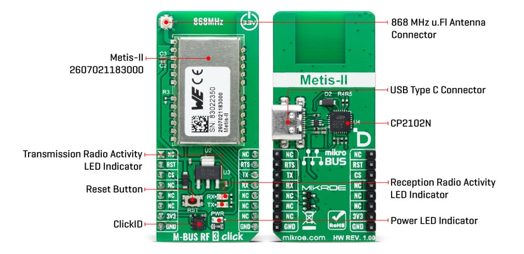 M-BUS RF 3 Click - Mikroe | Mouser