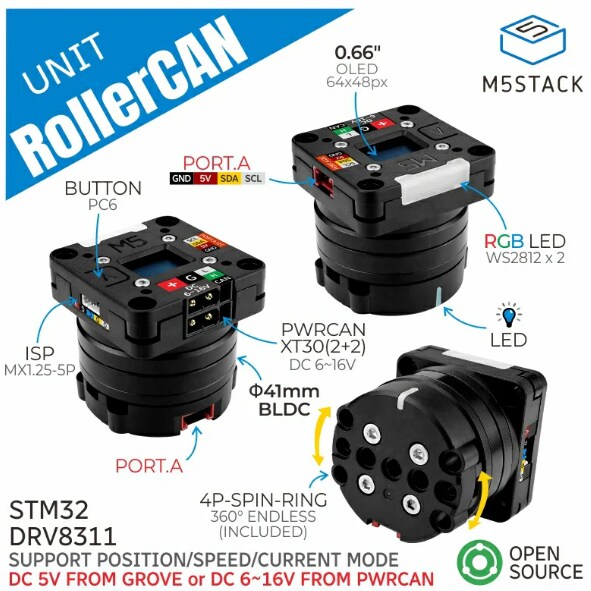 U188 RollerCAN Units - M5Stack | Mouser