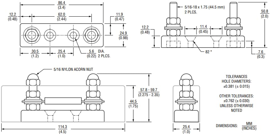 NFB Riedon™ ANL Fuse Blocks - Bourns | Mouser