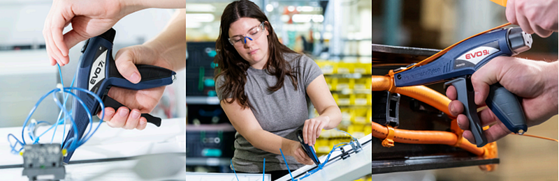 EVOi® Manual Cable Tie Hand Tools - HellermannTyton | Mouser