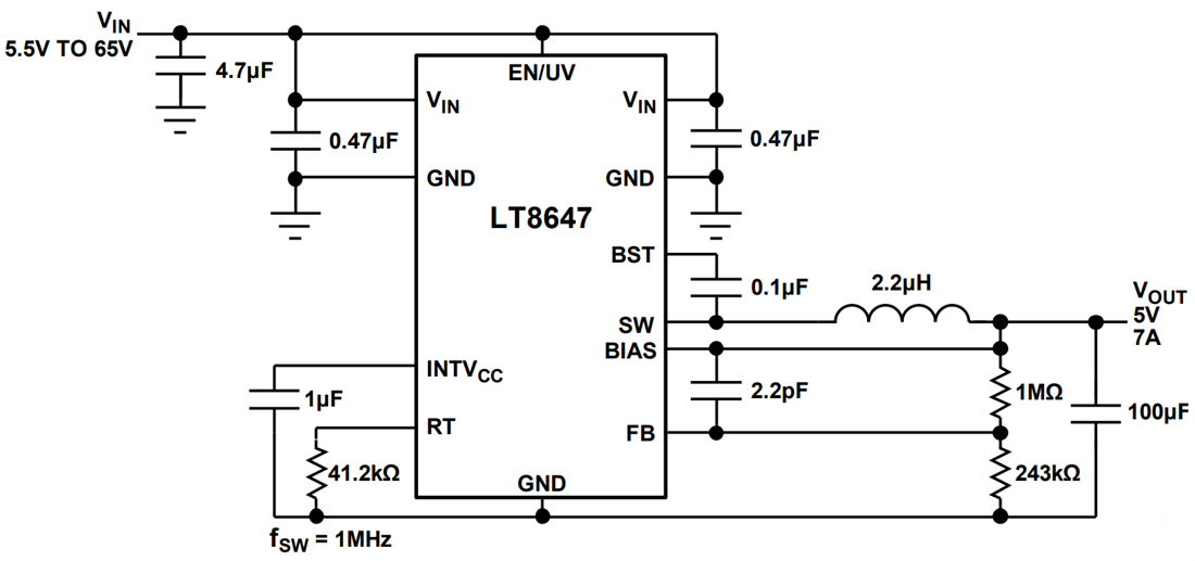 LT8647 Synchronous Step-Down Regulator - ADI | Mouser