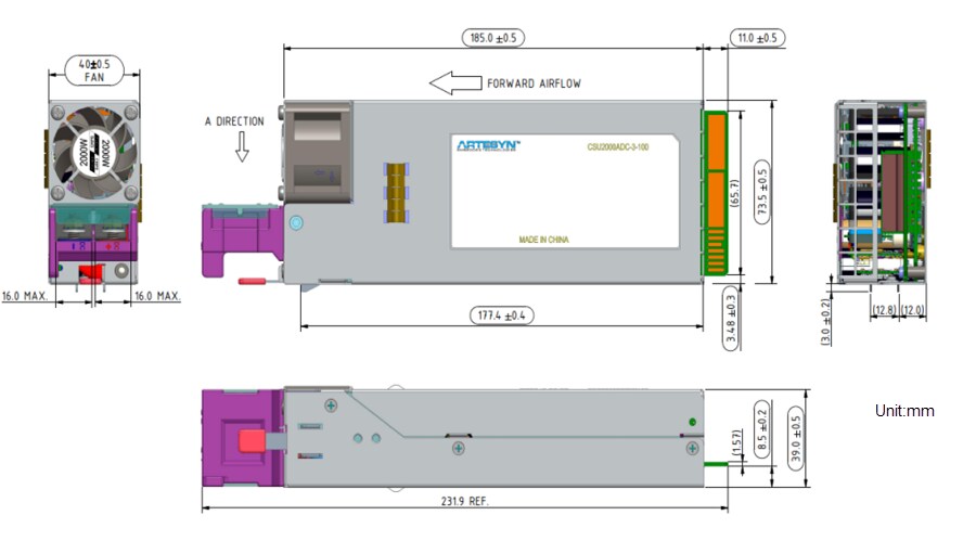 CSU2000ADC 2000W Distributed Power System - Artesyn | Mouser