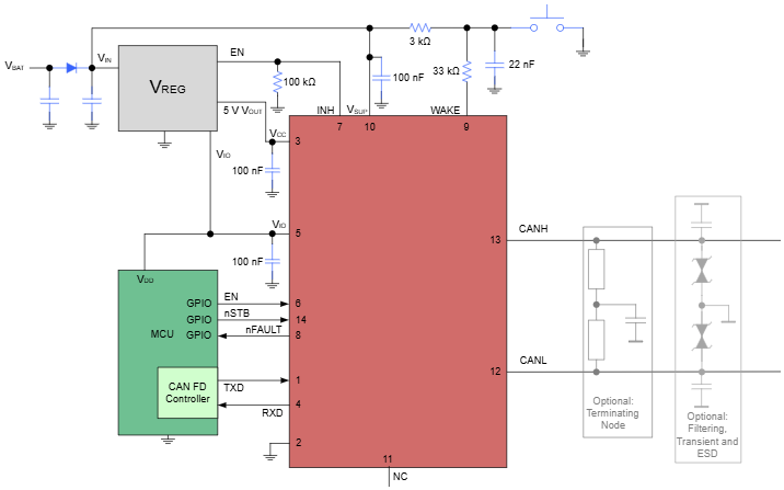 TCAN1043N-Q1 Automotive CAN FD Transceiver - TI | Mouser