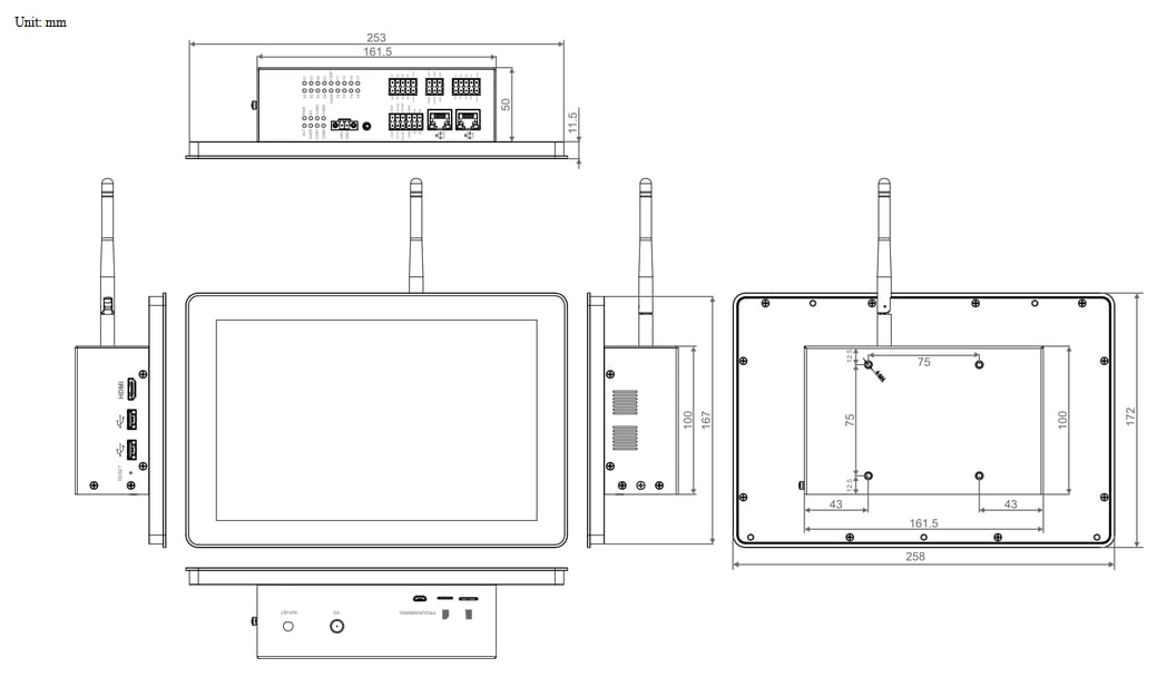 ED-HMI3630 10.1" Industrial HMI Panel PCs - EDATEC | Mouser