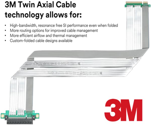 8KDx Twin Axial PCIe Extender Assemblies - 3M | Mouser